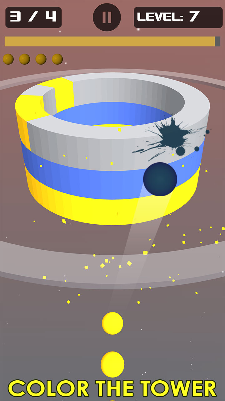 Splash Paint It Free - Paint a Tower with The Paint Ball - Addictive ...