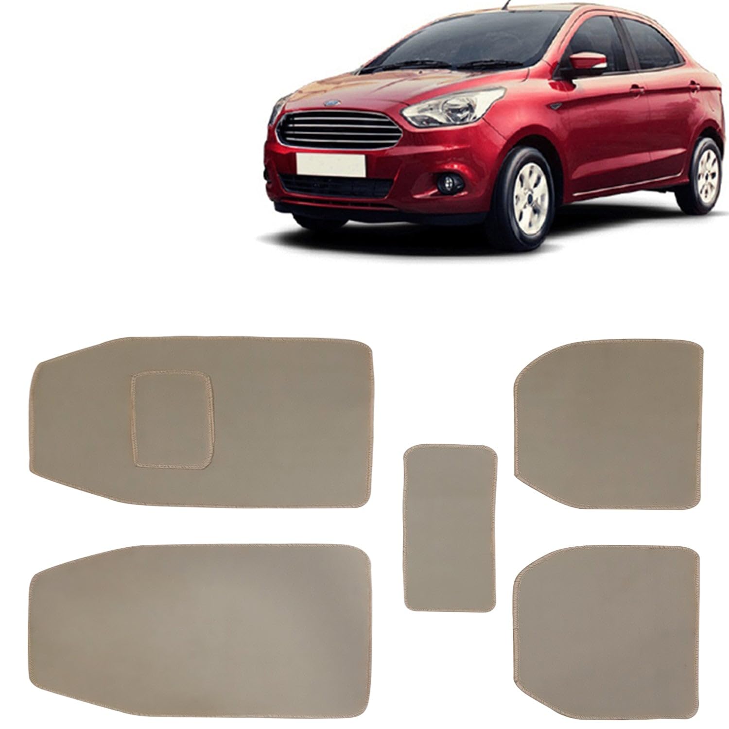 Kingsway Carpet Style Universal Car Mats for Ford Figo Aspire, 2014 ...