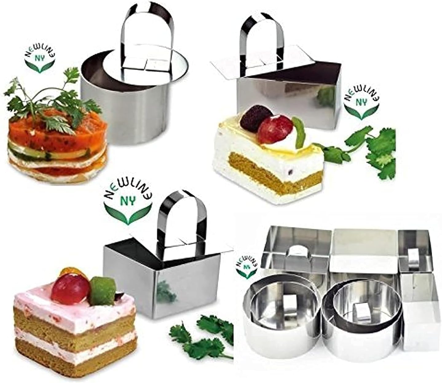 Amazon.com: SWETON Cake Rings Cooking Rings Dessert Mousse Mold ...