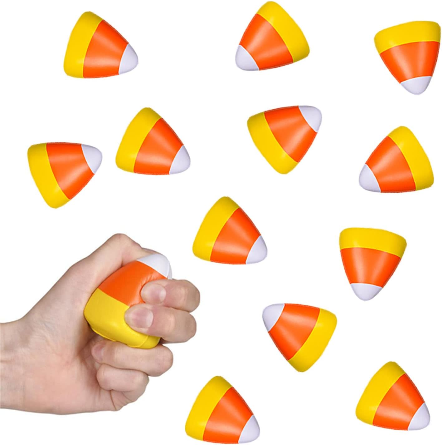 Amazon.com: The Dreidel Company Halloween Squeeze Candy Corn Stress ...