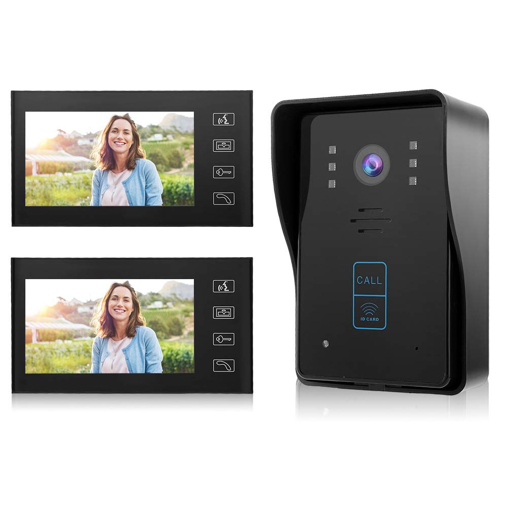 Video Door Doorbell Intercom Kit, 7 Inch HD Monitor Home Gate Entry ...