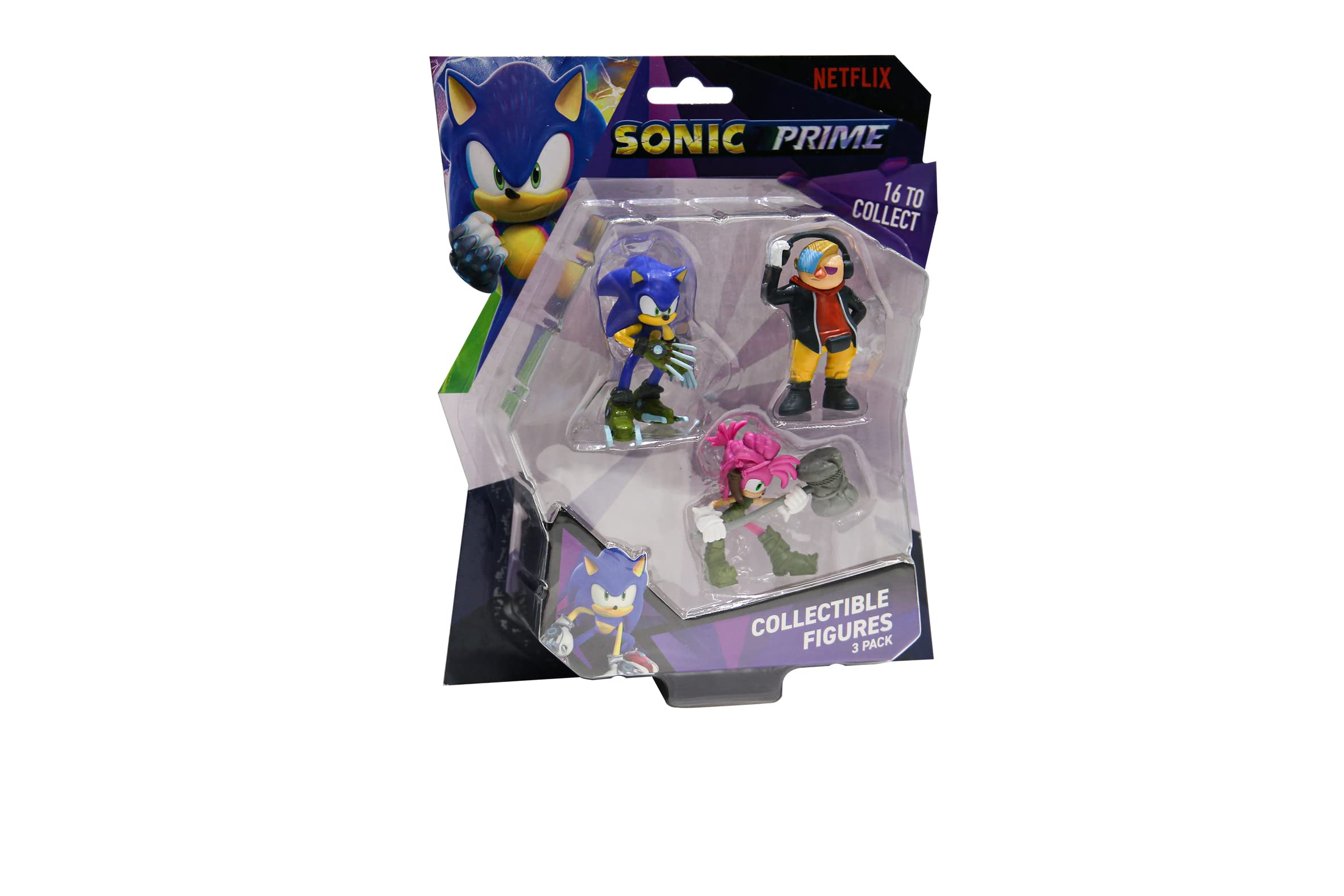 Buy BANDAI Sonic Prime Collectable Figures 3 Pack Set 2 | 3 6.5cm Sonic ...