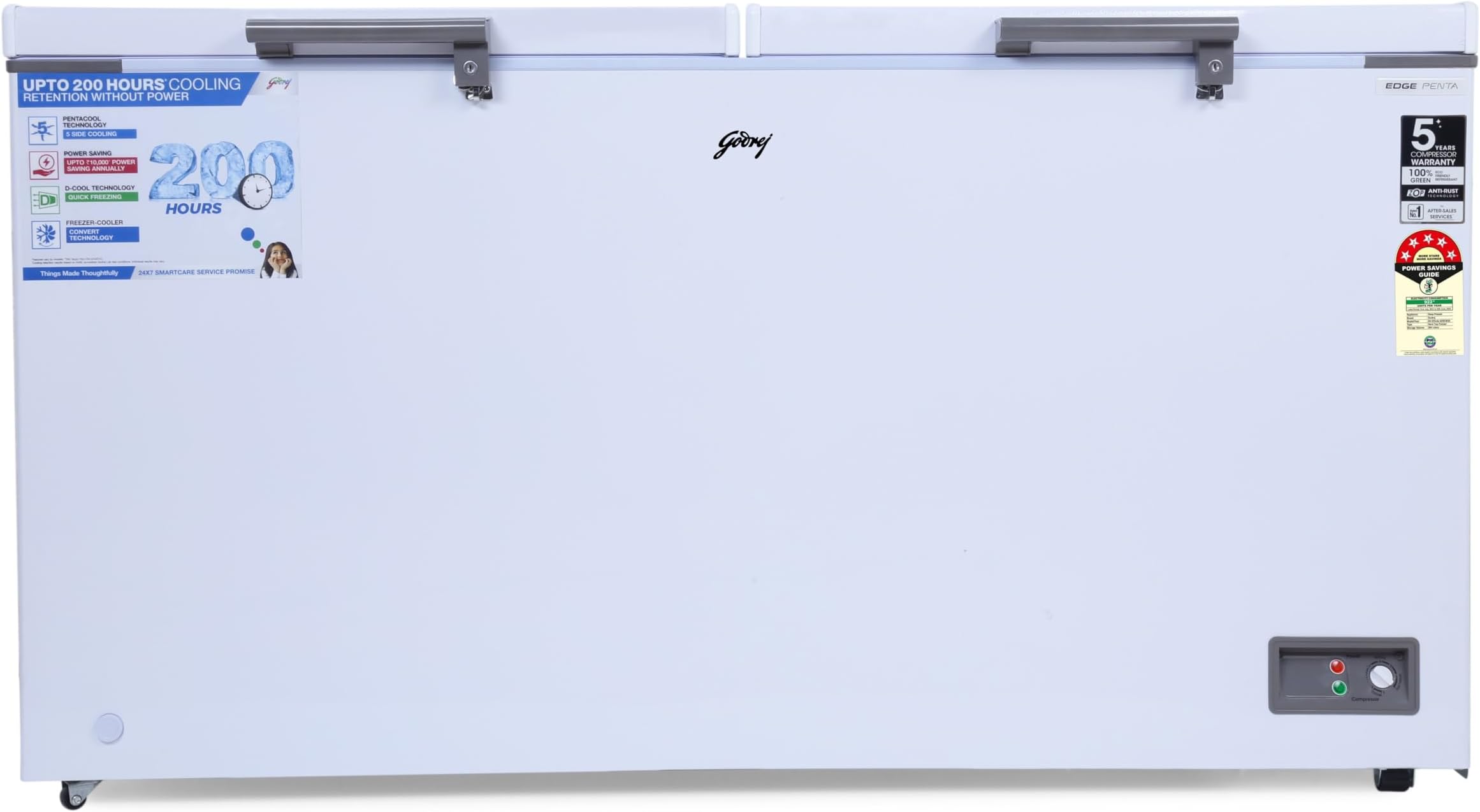 Voltas 405 DD CF Double Door Deep Freezer, 405 Liters, White : Amazon ...