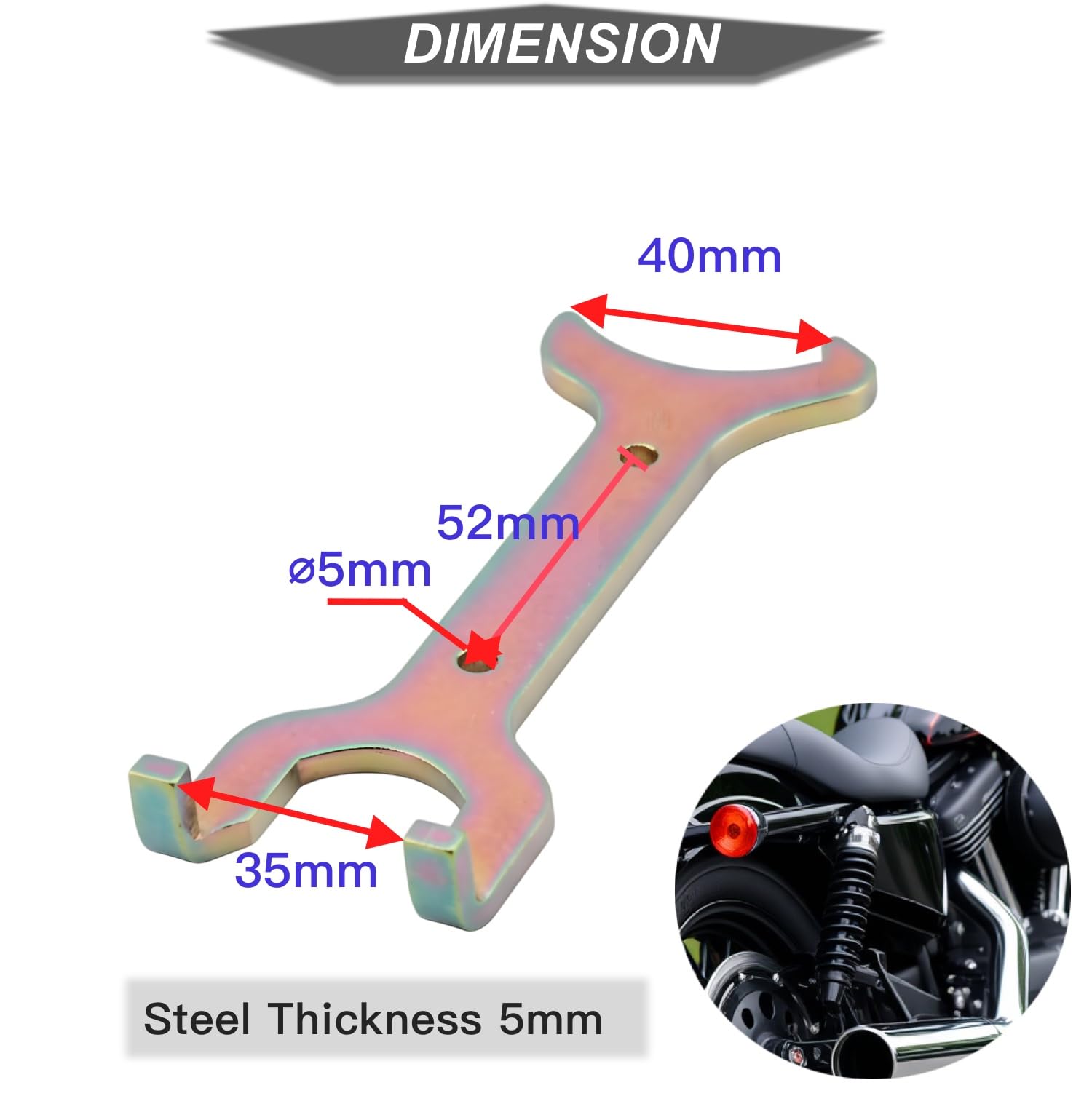 Snapklik.com : AIRCMT Motorcycle Rear Shock Spanner Wrench For Harley ...