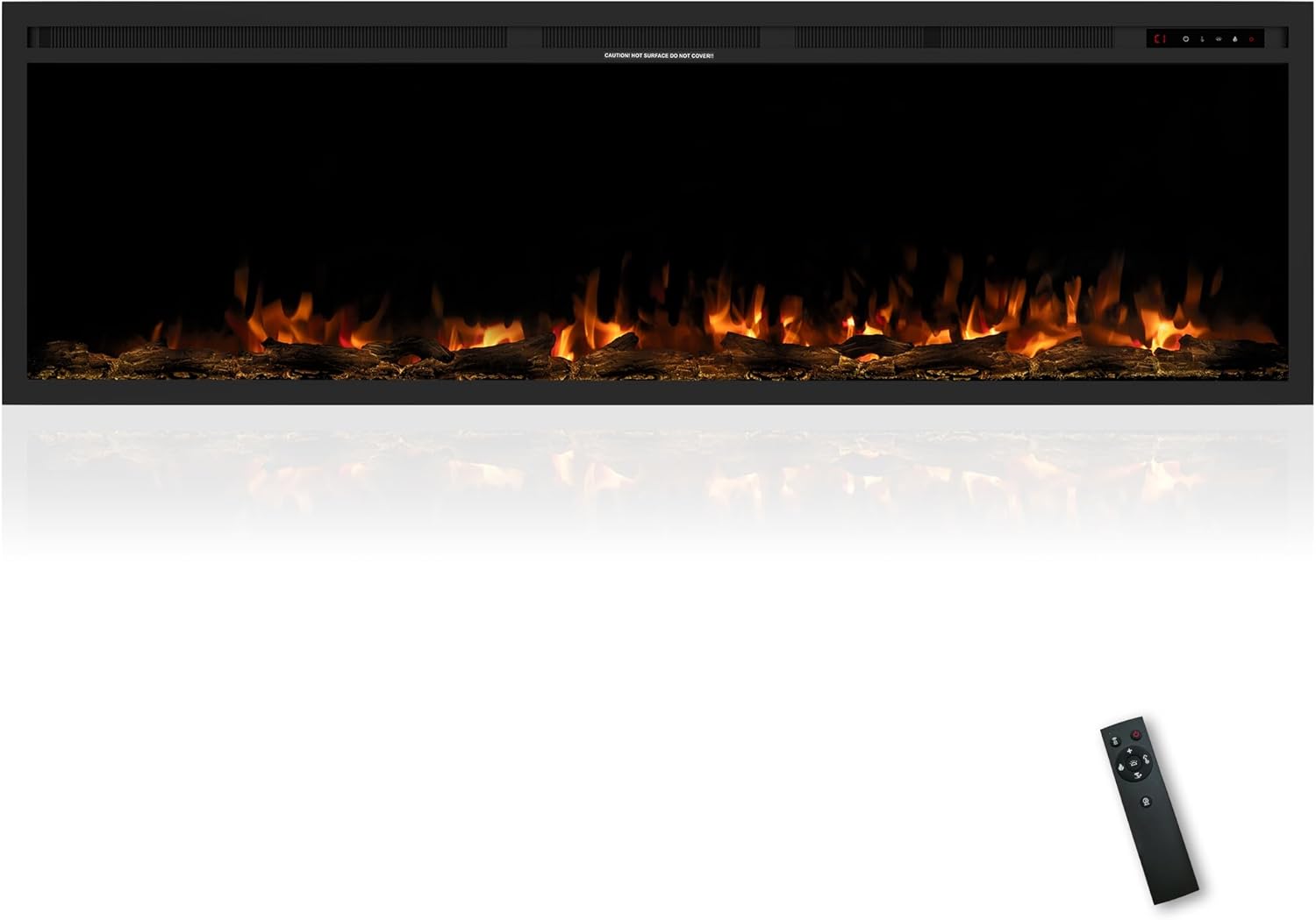 Amazon.com: 60" Electric Fireplace, Ultra-Thin Recessed/Wall Mounted ...