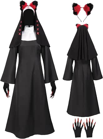 C-ZOFEK - Disfraz de monja de Alastor de Radio Demon Cosplay vestido de ...