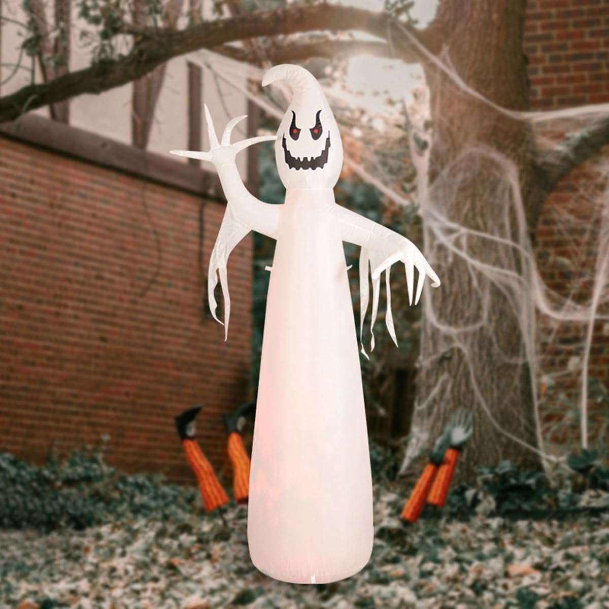 Amazon.com: Autoxrun 9 FT Halloween Inflatables Giant Terrible Ghost ...