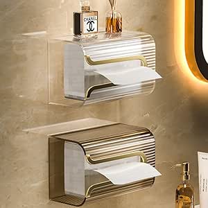 Amazon.com: Komost Tissue Box Holder Wall Mounted, Adhesive Tissue Box ...