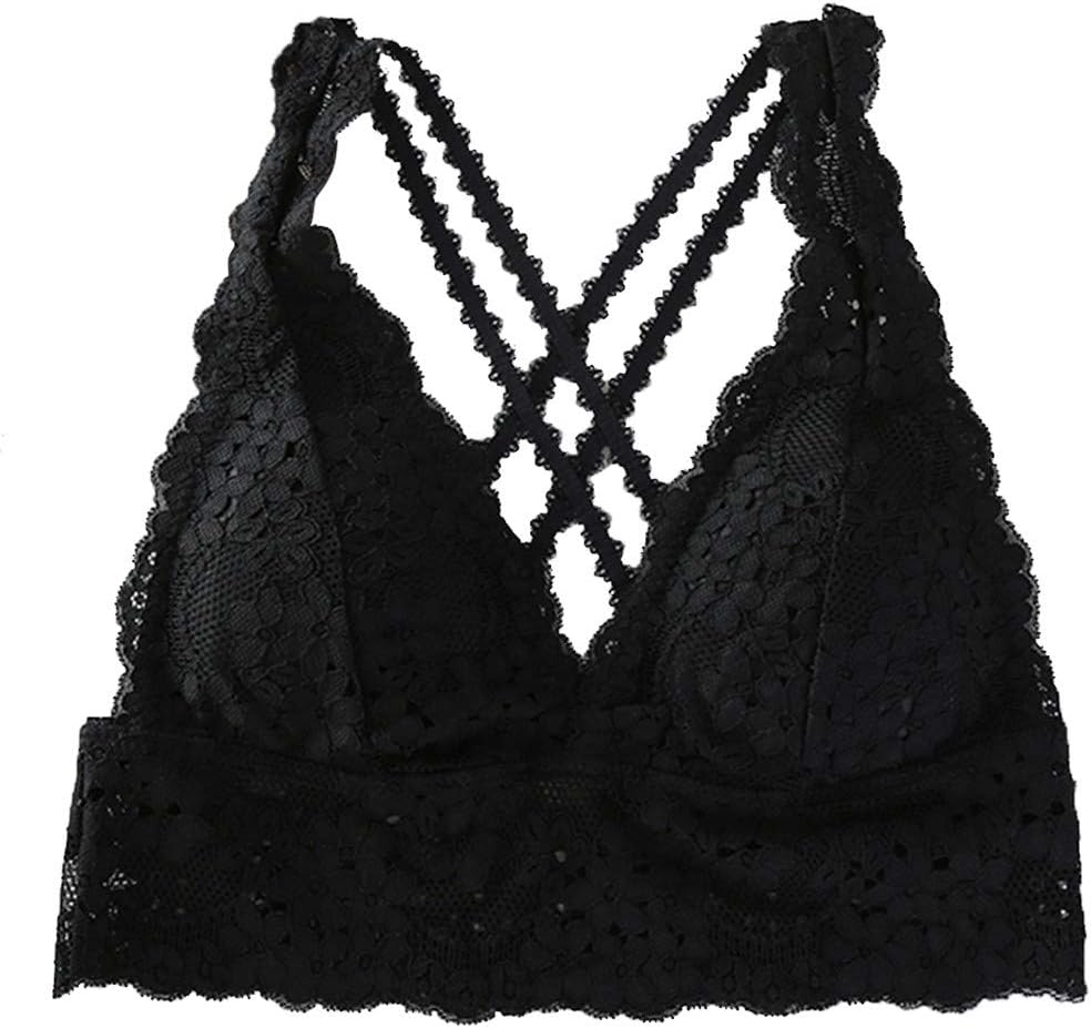 Women Bra,JFLYOU Ladies Ring-Free Sexy Bras Pad Removable Lace ...