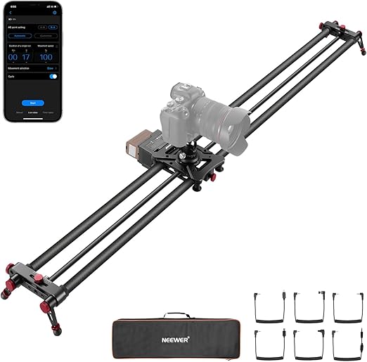 Amazon.com : NEEWER 47.2"/120cm Motorized Camera Slider, App Wireless ...