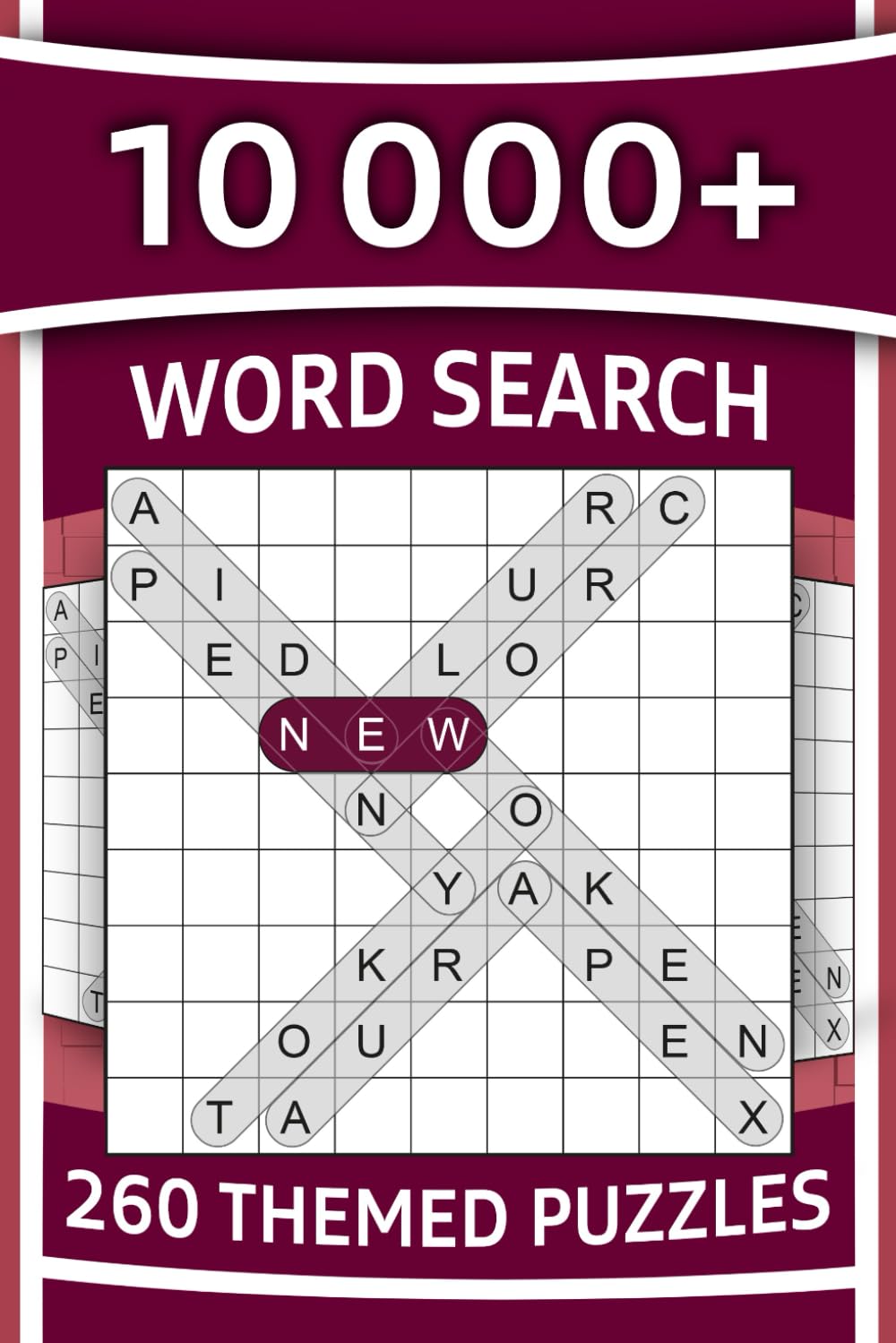 Amazon.com: 10000+ Word Search - 260 New Themed Puzzles: Word Search ...