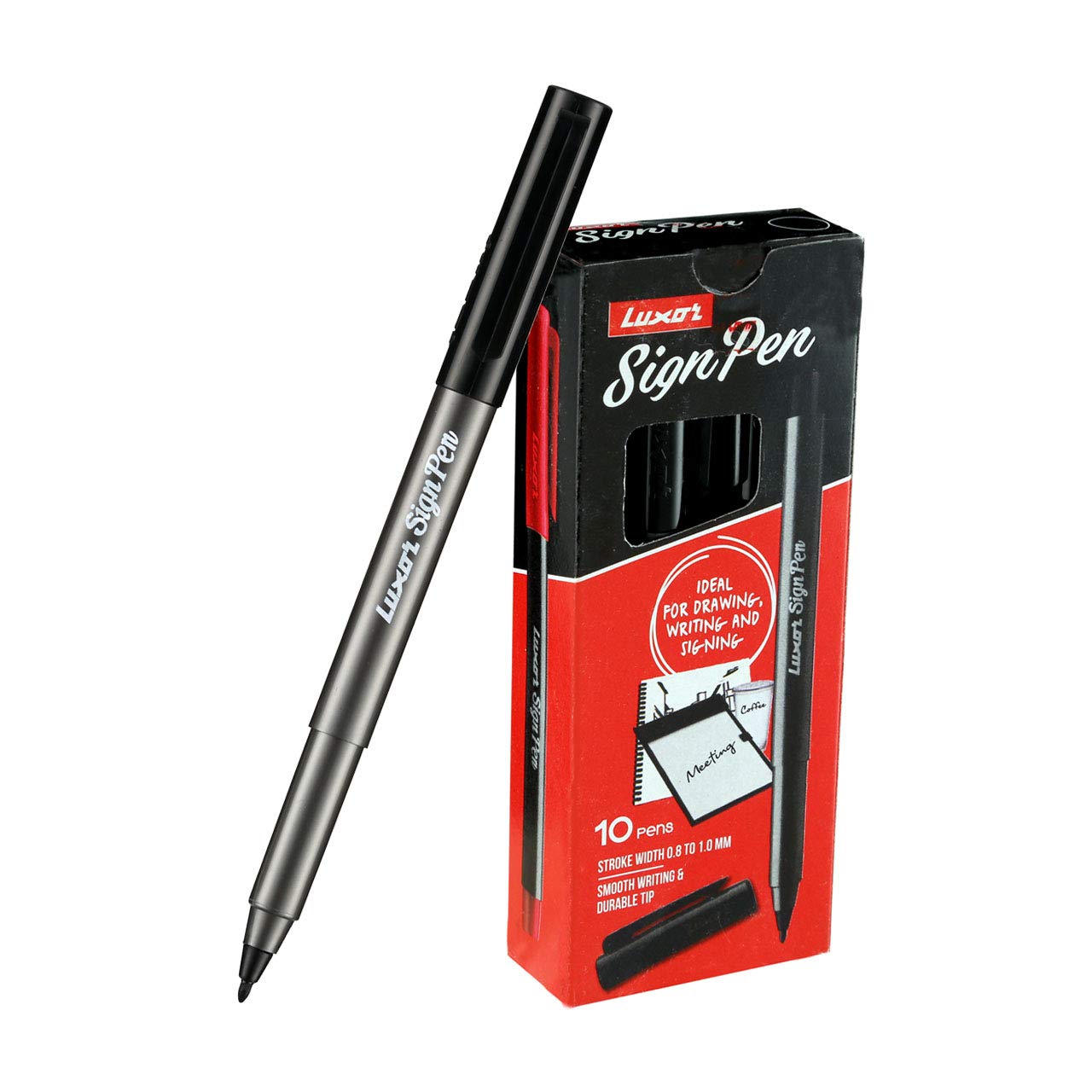 Luxor Sign Fine Pen (New) Black (10's Box) (9000027974) : Amazon.in ...