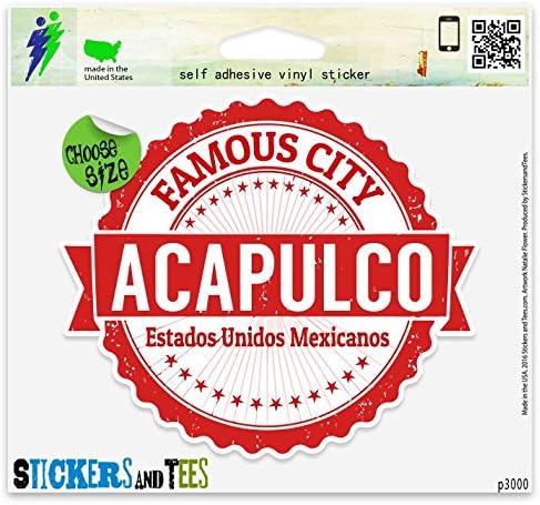 Amazon.com - Acapulco Mexico Travel Vinyl Car Bumper Window Sticker 5" x 4"