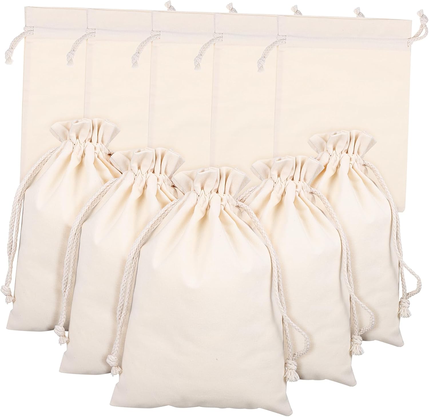 Amazon.com: ULTECHNOVO 10Pcs Large Cotton Drawstring Bags Muslin ...