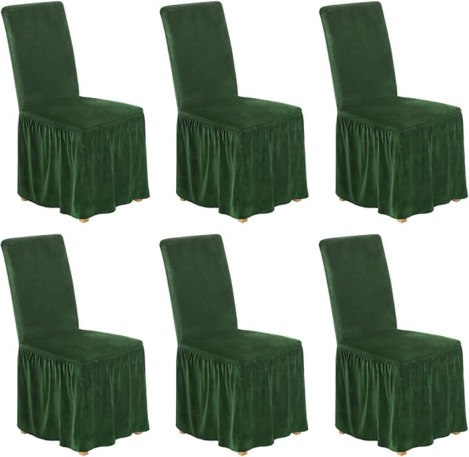 Amazon.com: NICEEC Spandex Chair Covers for Dining Chairs Covers Set of ...