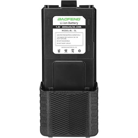 Amazon.com: BaoFeng, BTECH BL-5L 3800mAh Li-ion Battery Pack, High ...
