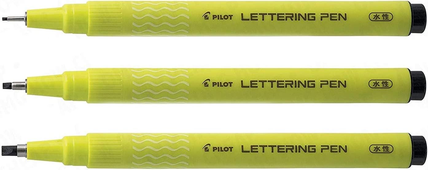Pilot DR Lettering Pen for Calligraphy - Full Set of 3-1.0mm, 2.0mm ...