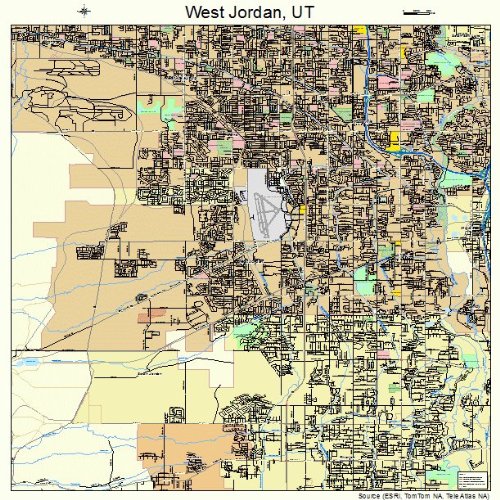 Amazon.com : Large Street & Road Map of West Jordan, Utah UT - Printed ...