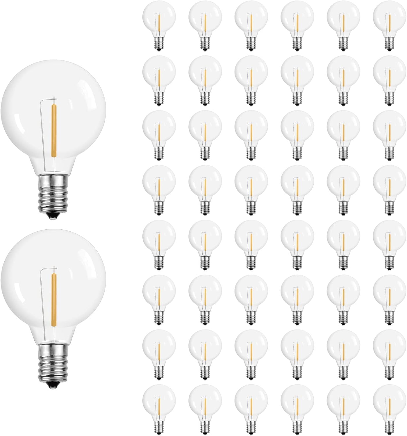 Meconard G40 Led Replacement Light Bulbs, 1.57 Inch 1 Watt Shatterproof ...