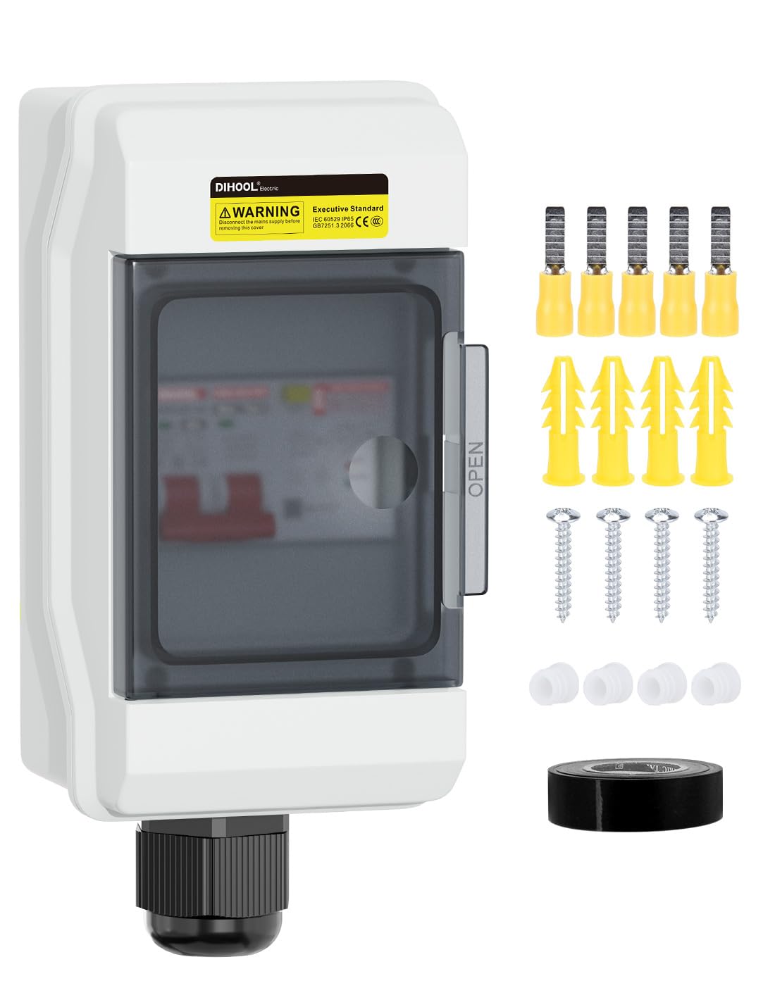 Snapklik.com : DIHOOL SPA Disconnect GFCI Panel 50 Amp Circuit Breaker Box