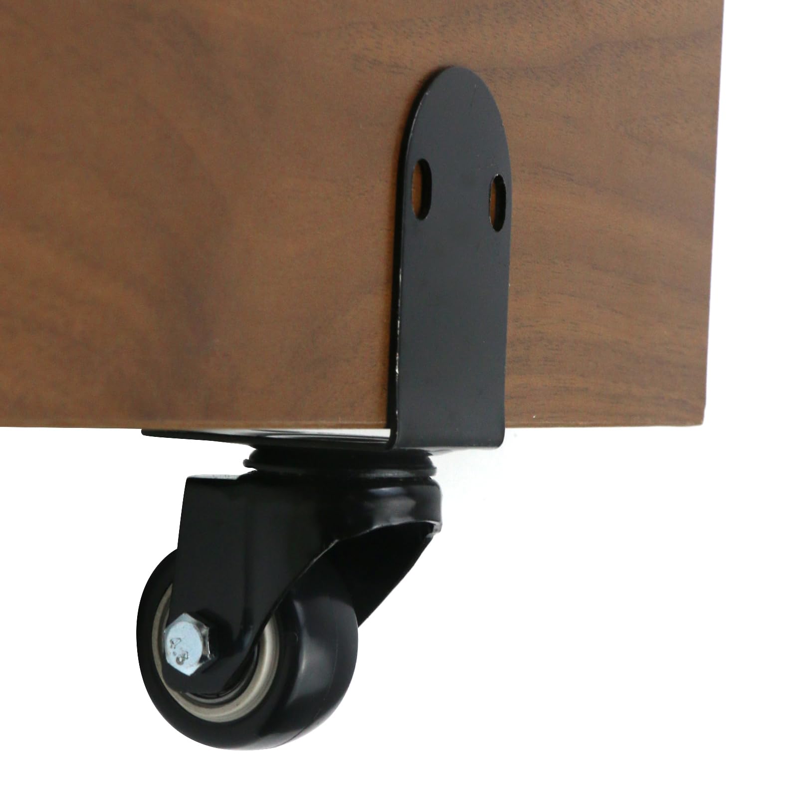 Snapklik.com : Oedema 2Pcs L-Shaped Caster Wheels, Black Side Mount ...