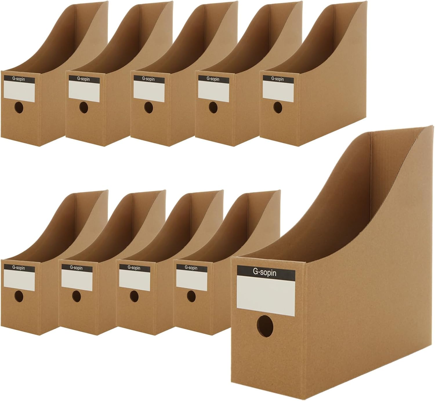 ZOFUN 10 Pcs Magazine Files, 27 x 26 x 9 cm Cardboard Magazine File ...