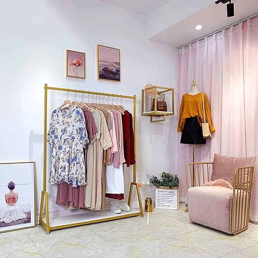 Amazon.com: FONECHIN Retail Clothing Racks Modern Garment Rack with ...