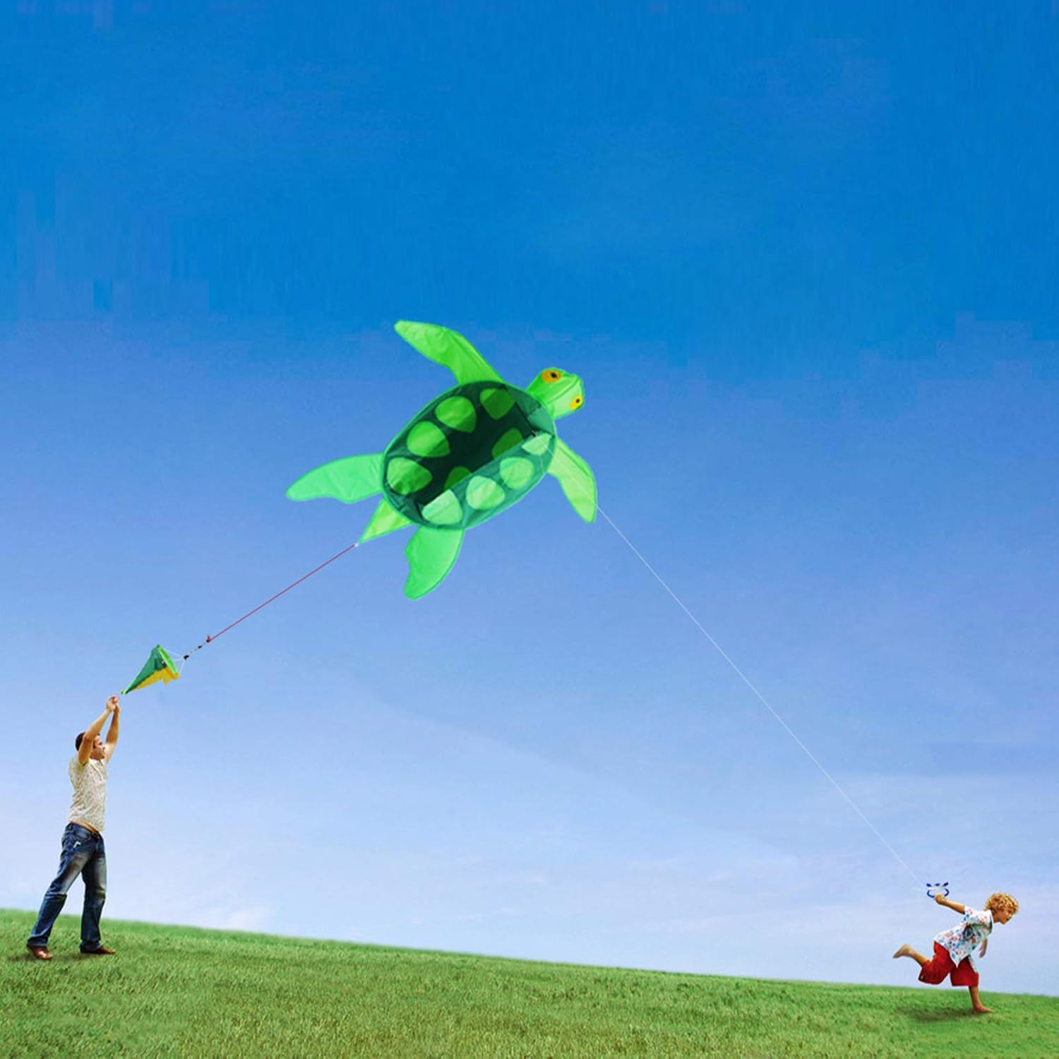 Huge 3D Sea Turtle Kite for Kids & Adults, Easy Flying Single Line Kite ...