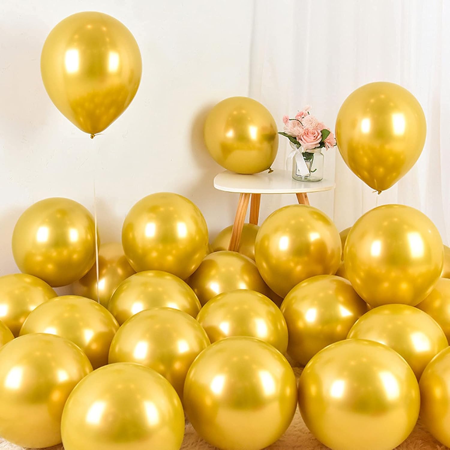 Gold Balloons Metallic Balloons ,50 PCS 10 Inch Gold Latex Balloons for ...