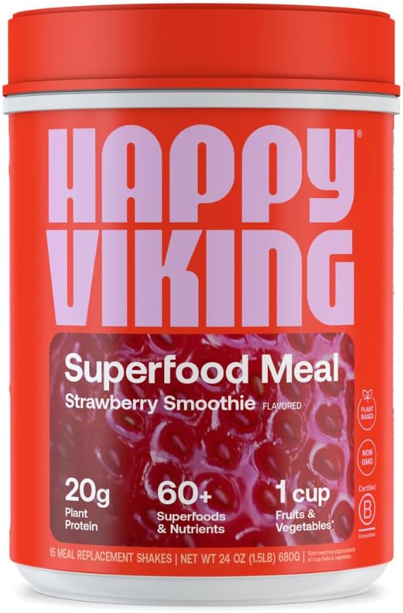 Amazon.com: Happy Viking Strawberry Plant Protein Powder, Created by ...