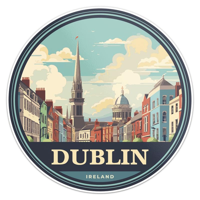 Amazon.com - Ireland Dublin City Sticker - Waterproof Vinyl Decal for ...