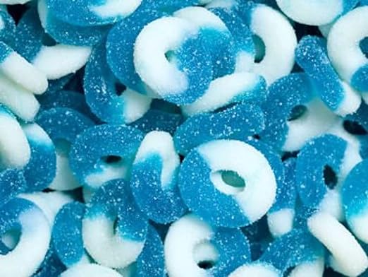 Amazon.com : Albanese World's Best Gummi Blue Raspberry Rings, 4.5lbs ...