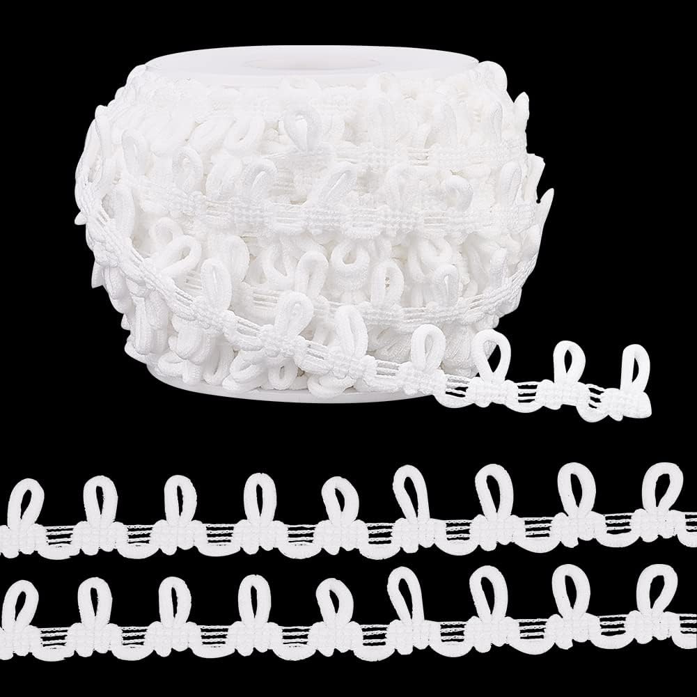 Amazon.com: eJoyce 4-yards Petite Braid Trim with Elastic Button Loop ...