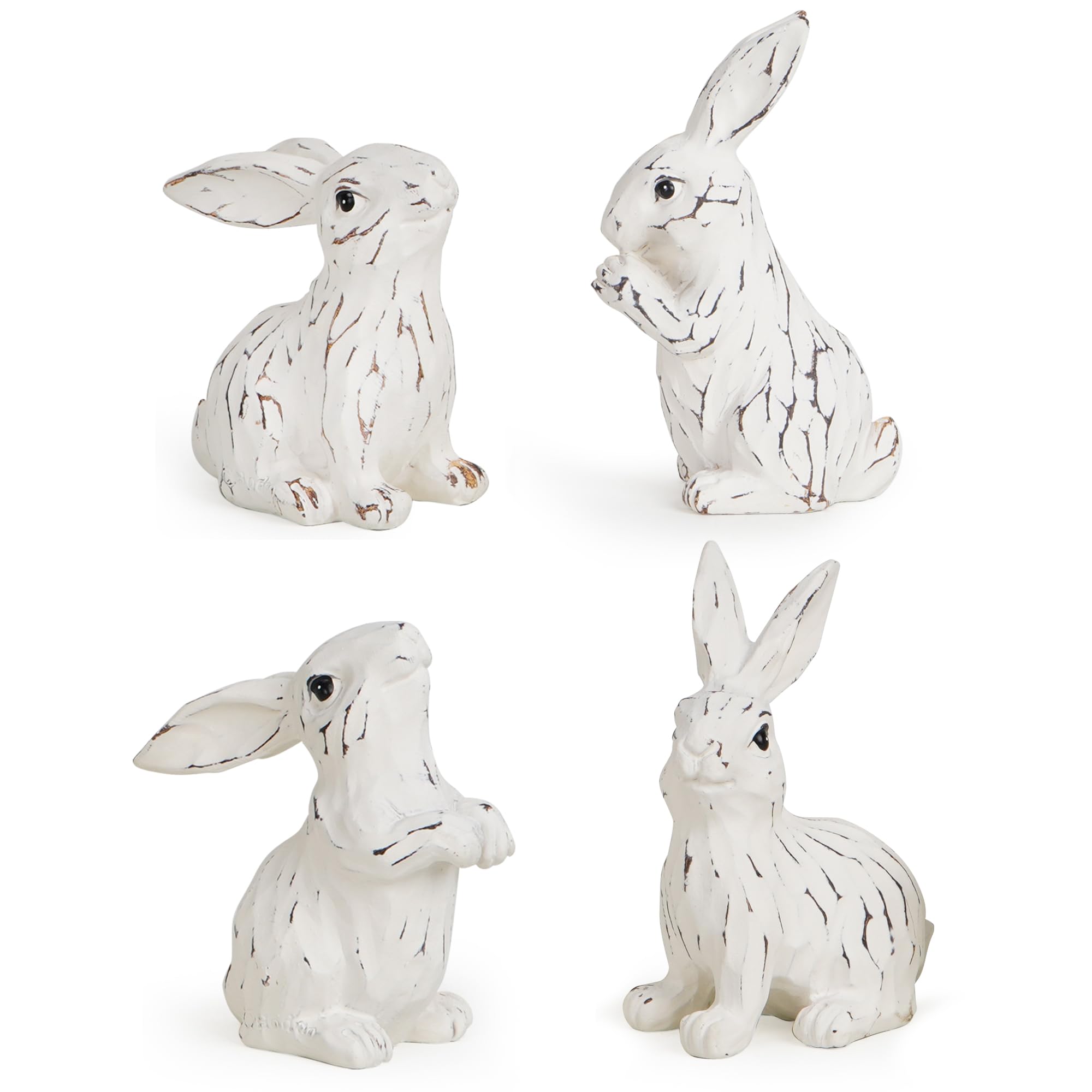 Amazon.com: Hodao Easter Bunny Decorations Spring Indoor Home Decor ...