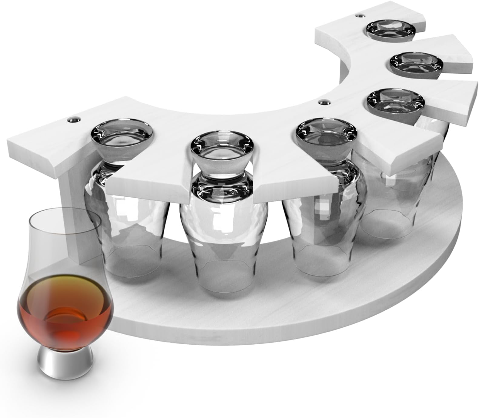 Amazon.com: Menkxi 2 Pack Wooden Whisky Glass Holder Whiskey Tasting ...