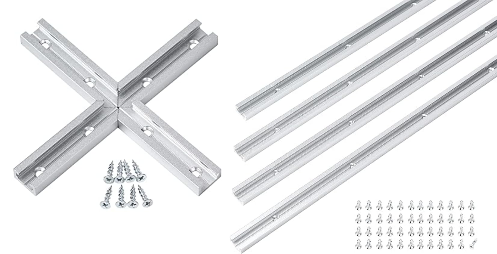 Amazon.com: 48 Inch x4 Universal T Track with Intersection Kit x1 ...