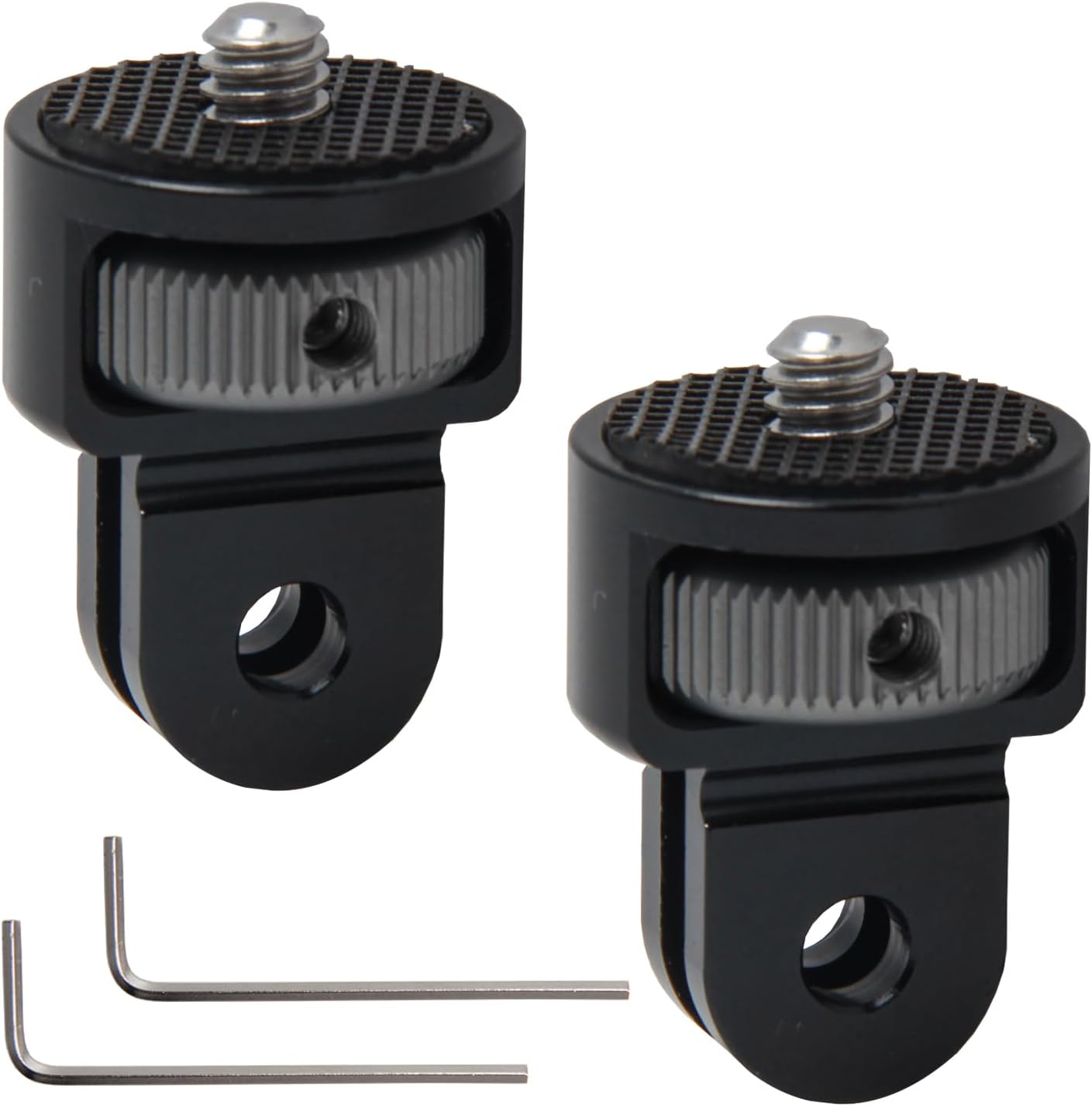 Pilikoll 2 Pcs Camera Mount Adapter 360° Adjustment Aluminum 1/4 Tripod ...