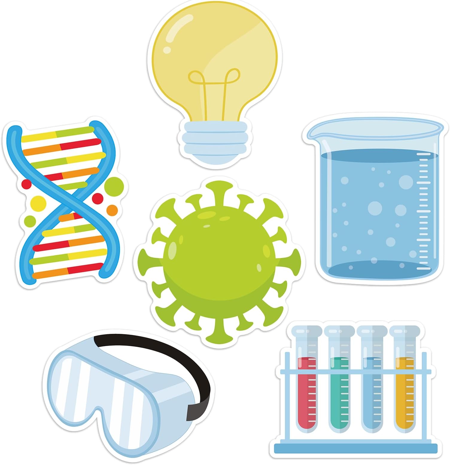 Amazon.com : ANGOLIO Funny Science Sticky Notes - 30P Cute Note Pads ...