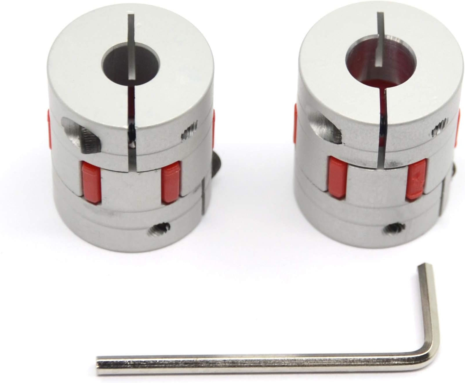 Amazon.com: uxcell 2pcs Shaft Coupling 10mm to 10mm Bore L35xD25 ...