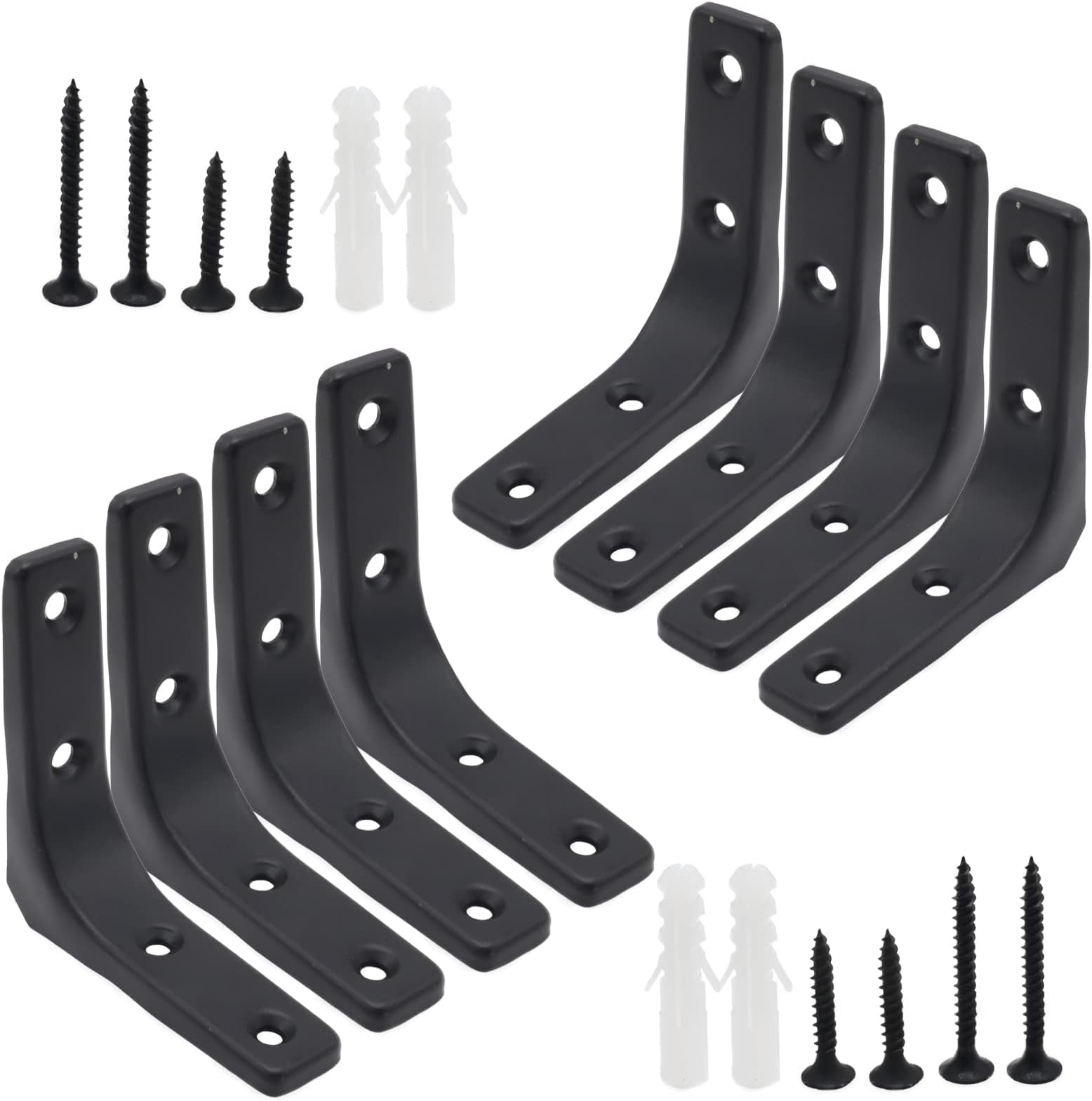 Amazon.com: T Tulead 4PCS Black Metal Corner Right Angle Bracket 90 ...