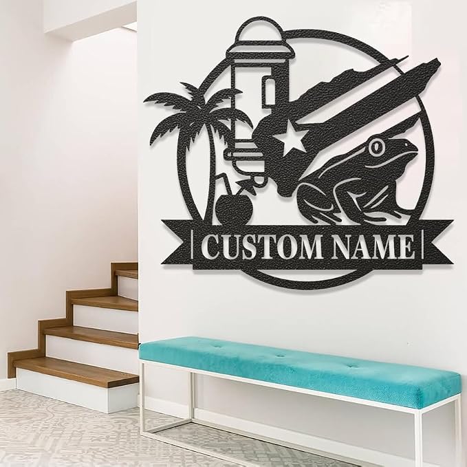 Amazon.com: Personalized Puerto Rico Metal Wall Sign with Custom Name ...