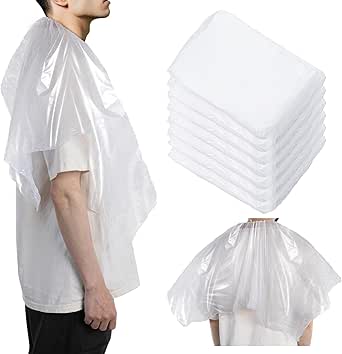 HJZHII 20 Pcs Disposable Hair Color Capes, Waterproof 39.3x39.3in Hair ...