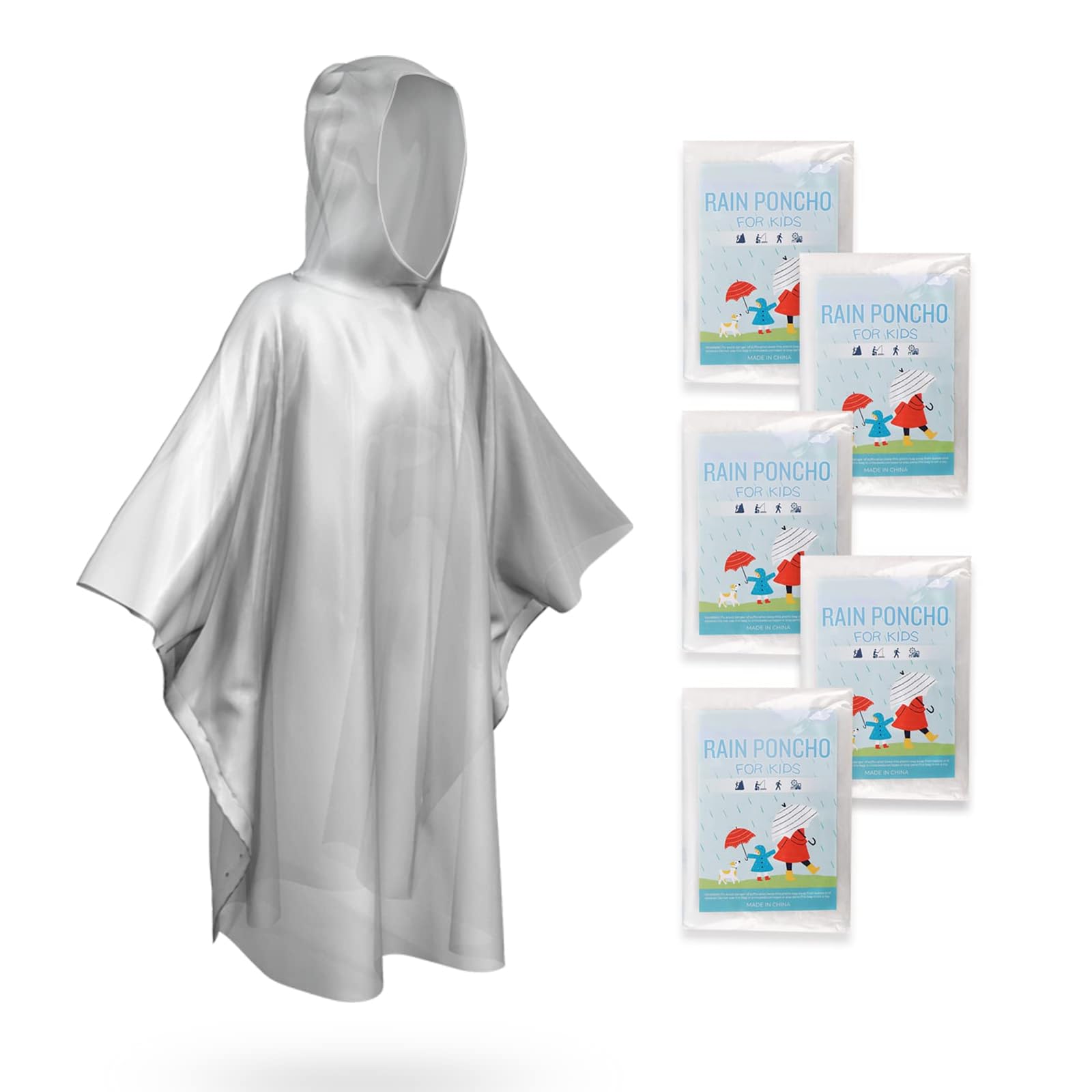 Snapklik.com : Disposable Rain Ponchos Emergency Clear Poncho
