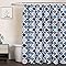 Amazon.com: CAROMIO Geometric Quatrefoil Patterned Modern Poly-Cotton Stall Fabric Shower ...