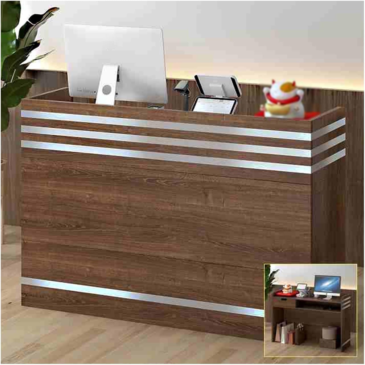 HUFIREHU Reception Counter Front Office Desk Modern Reception Desk Shop ...
