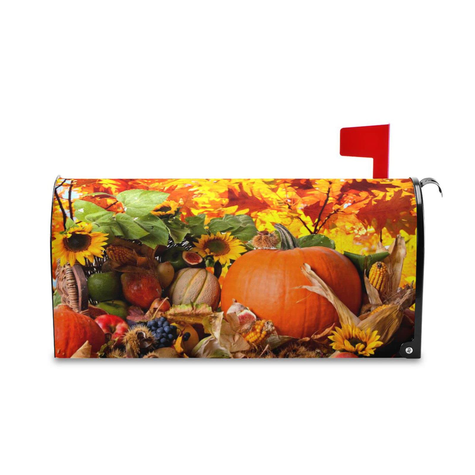 Amazon.com: Aslsiy Thanksgiving Pumpkin Mailbox Covers Sunflower ...