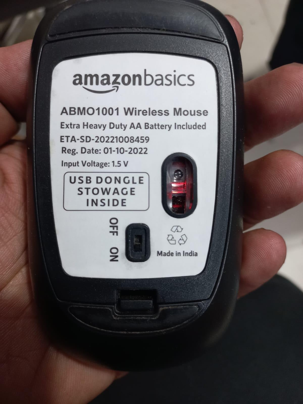 Amazon.in: Buy AmazonBasics Ergonomic Wireless PC Mouse - DPI ...