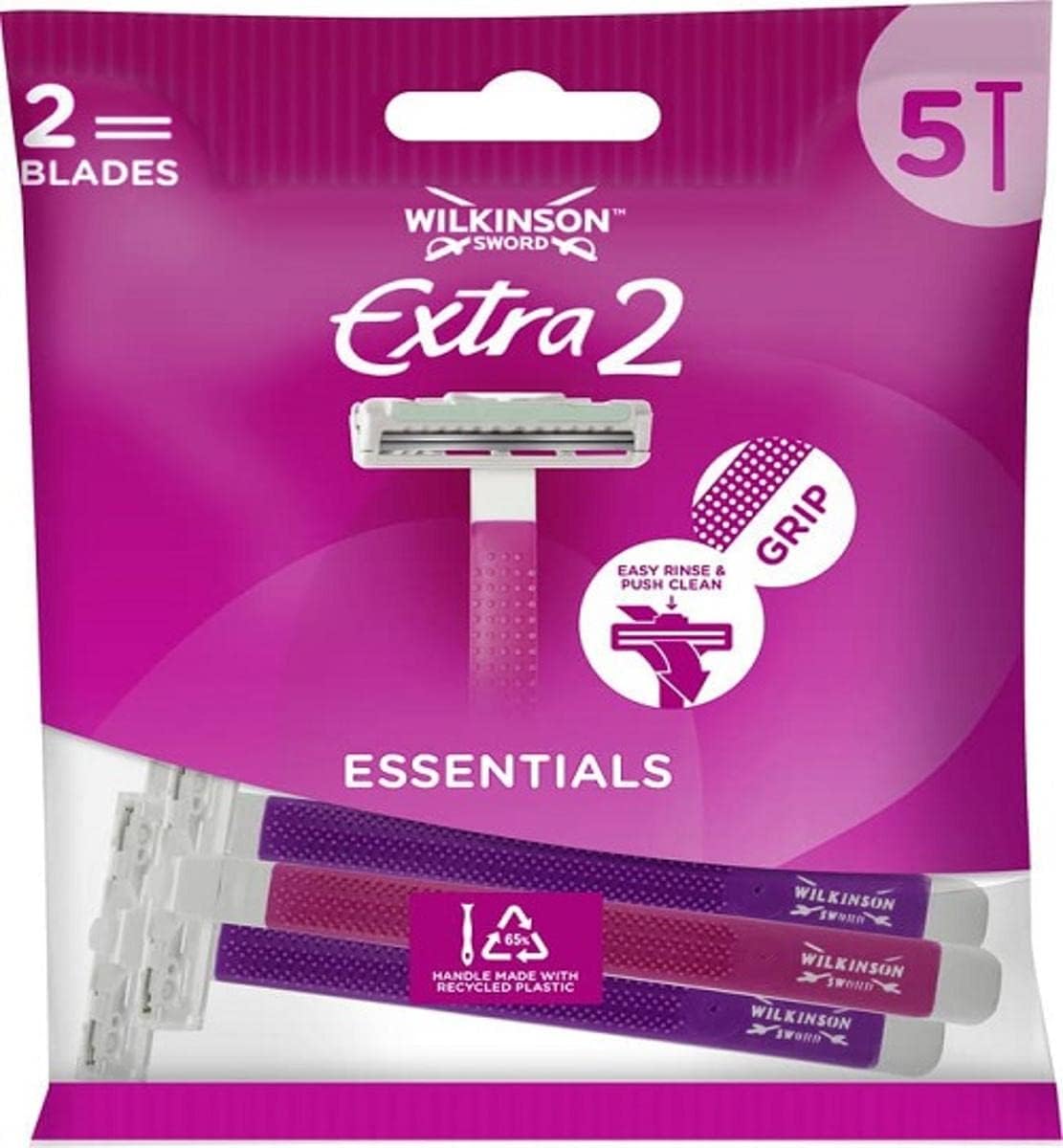 Wilkinson Sword Extra 2 Beauty Disposable Razors - Pack of 5 : Amazon ...