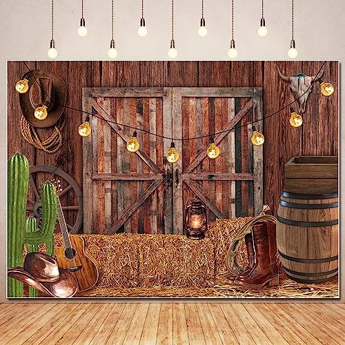 Amazon.com : Western Backdrop Cowboy Party Decoration,Vintage Cowboy ...