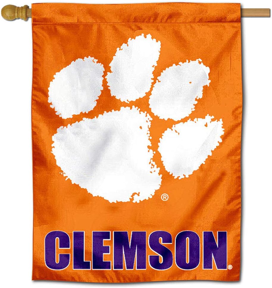 Amazon.com : Clemson Tigers Crest Shield Garden Flag and Banner ...
